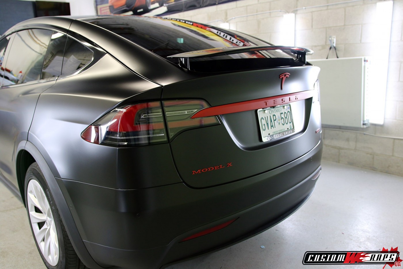 Tesla Model X Satin Black - CUSTOMWRAPS.CA