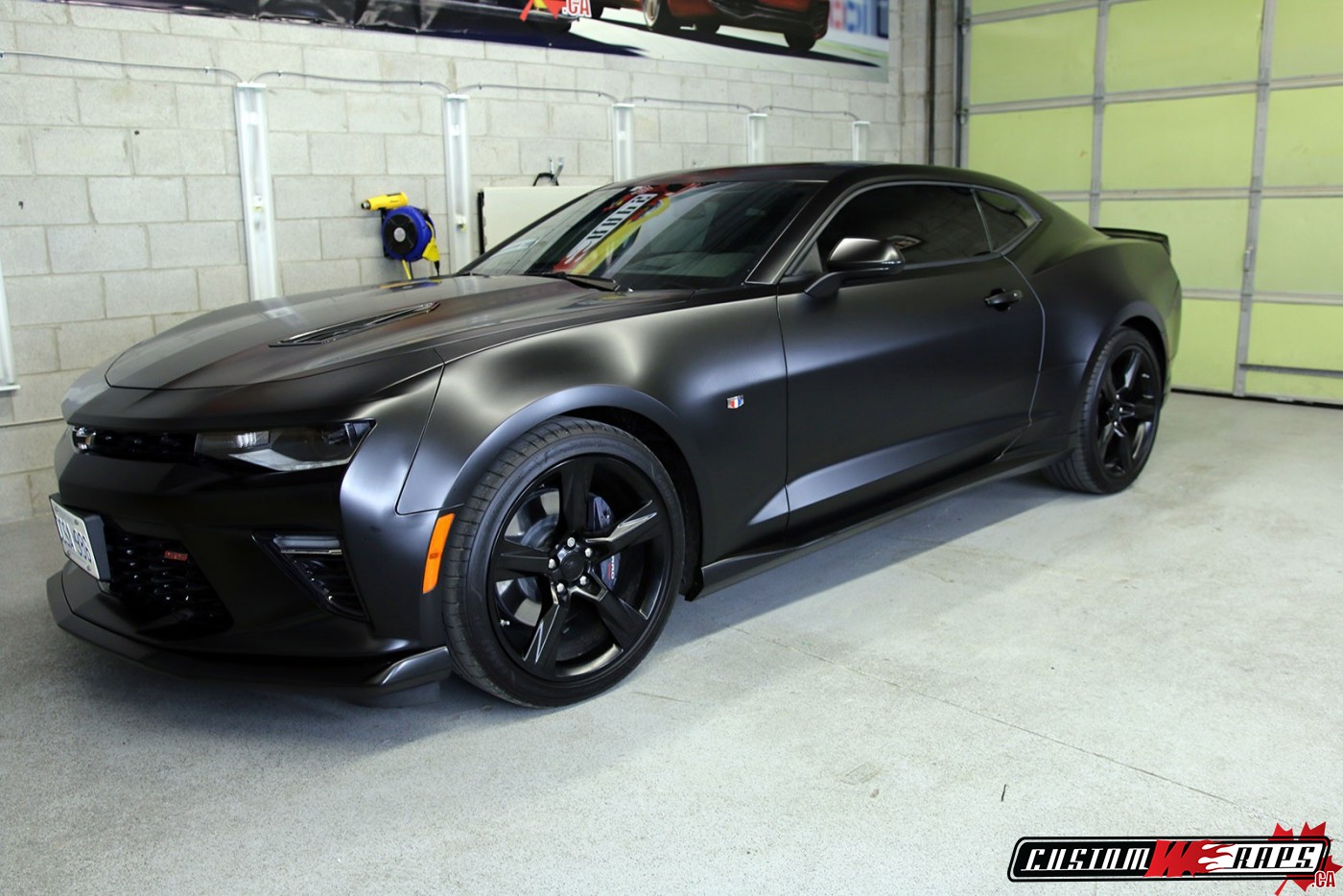 Chevrolet Camaro SS Satin Black - CUSTOMWRAPS.CA