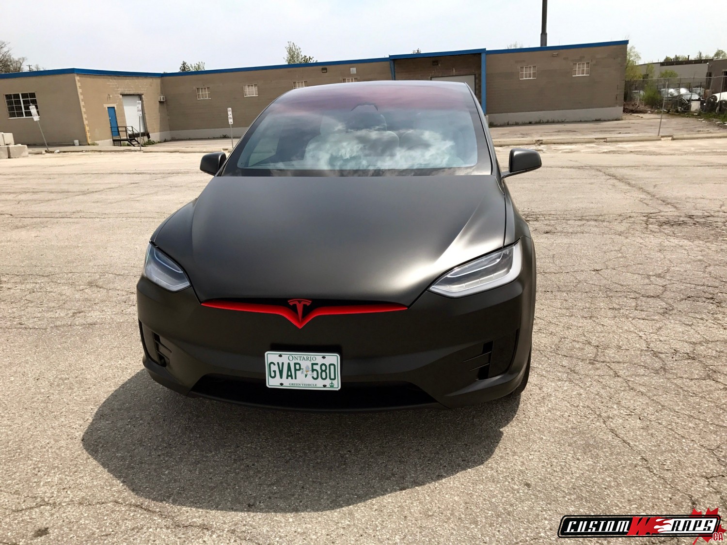 Tesla Model X Satin Black - CUSTOMWRAPS.CA