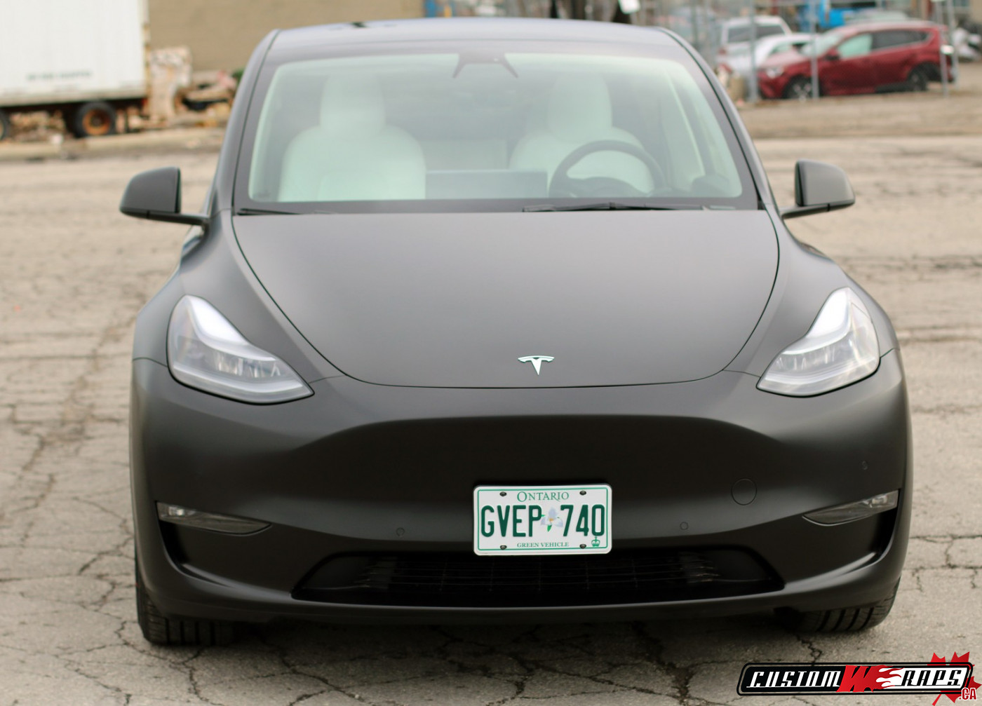 Tesla Model Y 3M Satin Black - CUSTOMWRAPS.CA