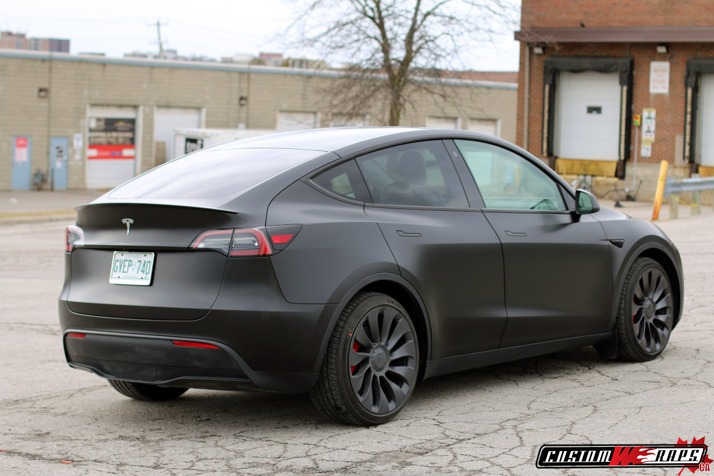 Tesla Model Y 3M Satin Black - CUSTOMWRAPS.CA