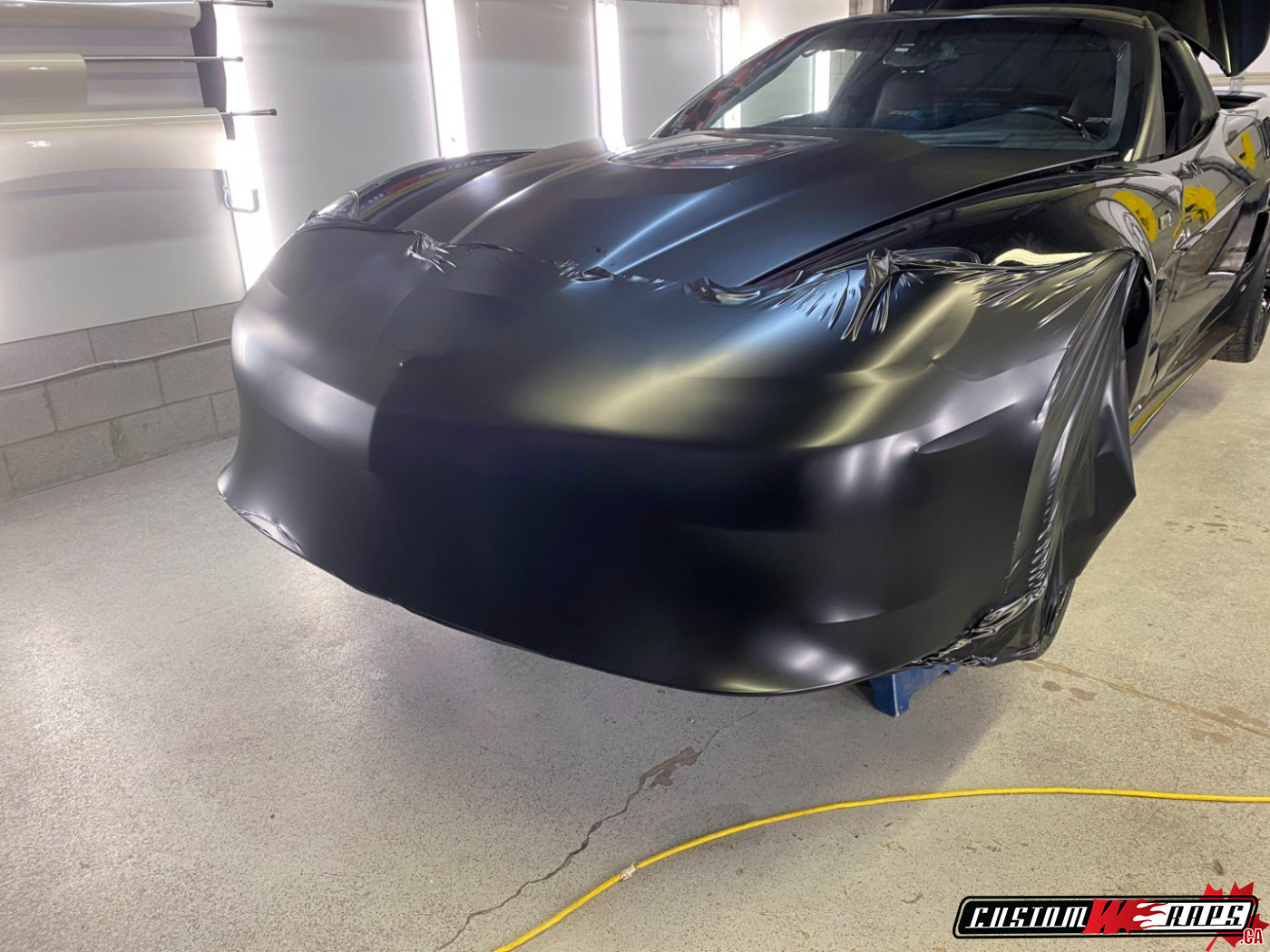 Corvette ZR1 Satin Black - CUSTOMWRAPS.CA