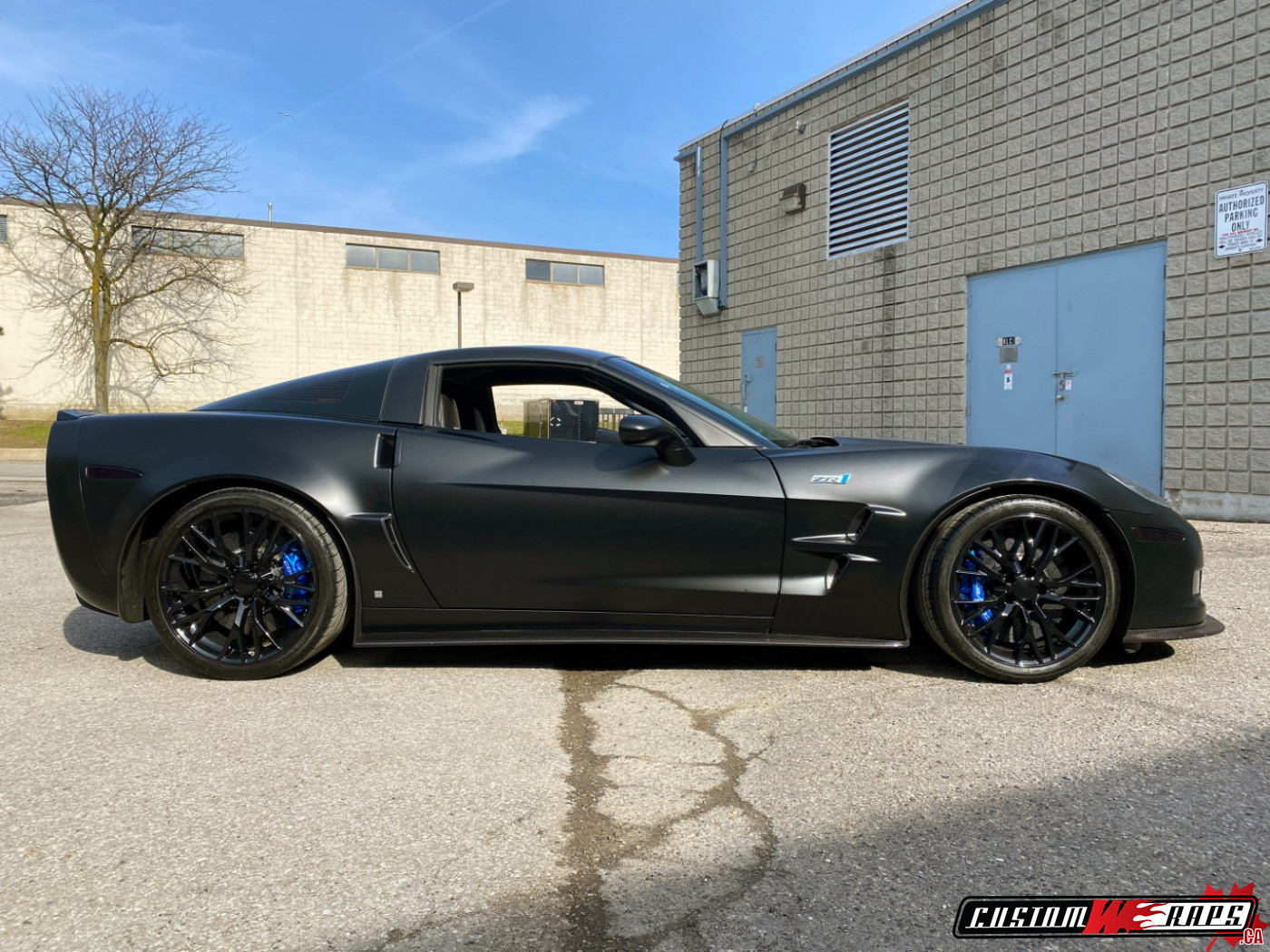 Corvette ZR1 Satin Black - CUSTOMWRAPS.CA