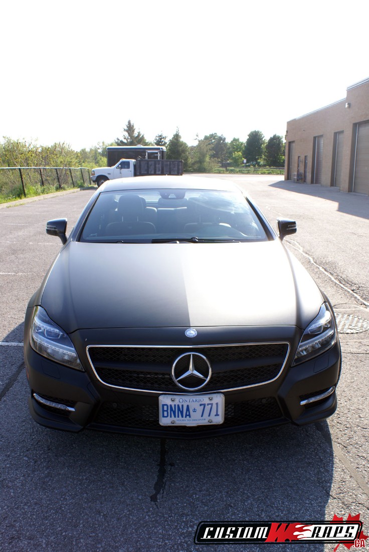 Mercedes CLS Matte Black - CUSTOMWRAPS.CA