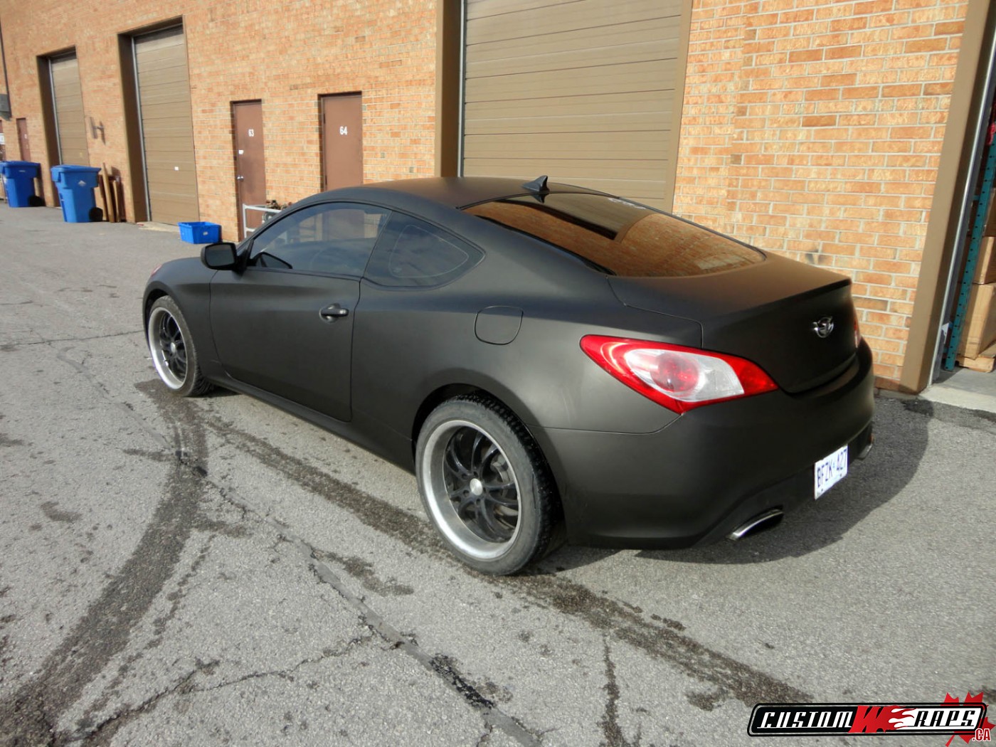 Genesis Coupe Matte Black - CUSTOMWRAPS.CA