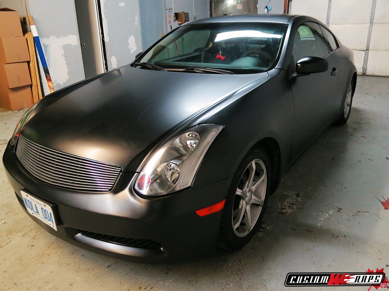 Infiniti Satin Black wrap - CUSTOMWRAPS.CA