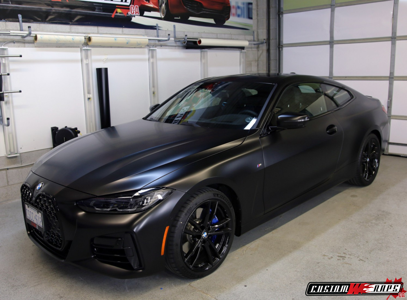 BMW M440 Satin Black - CUSTOMWRAPS.CA