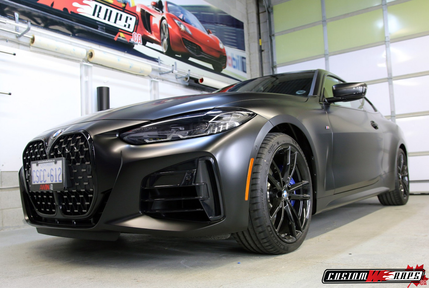 BMW M440 Satin Black - CUSTOMWRAPS.CA