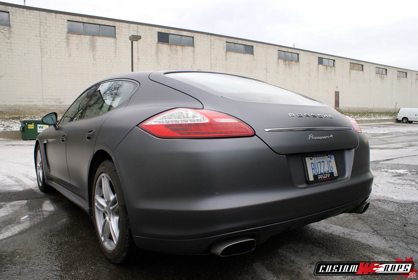Porsche Panamera Matte Dark Grey - CUSTOMWRAPS.CA