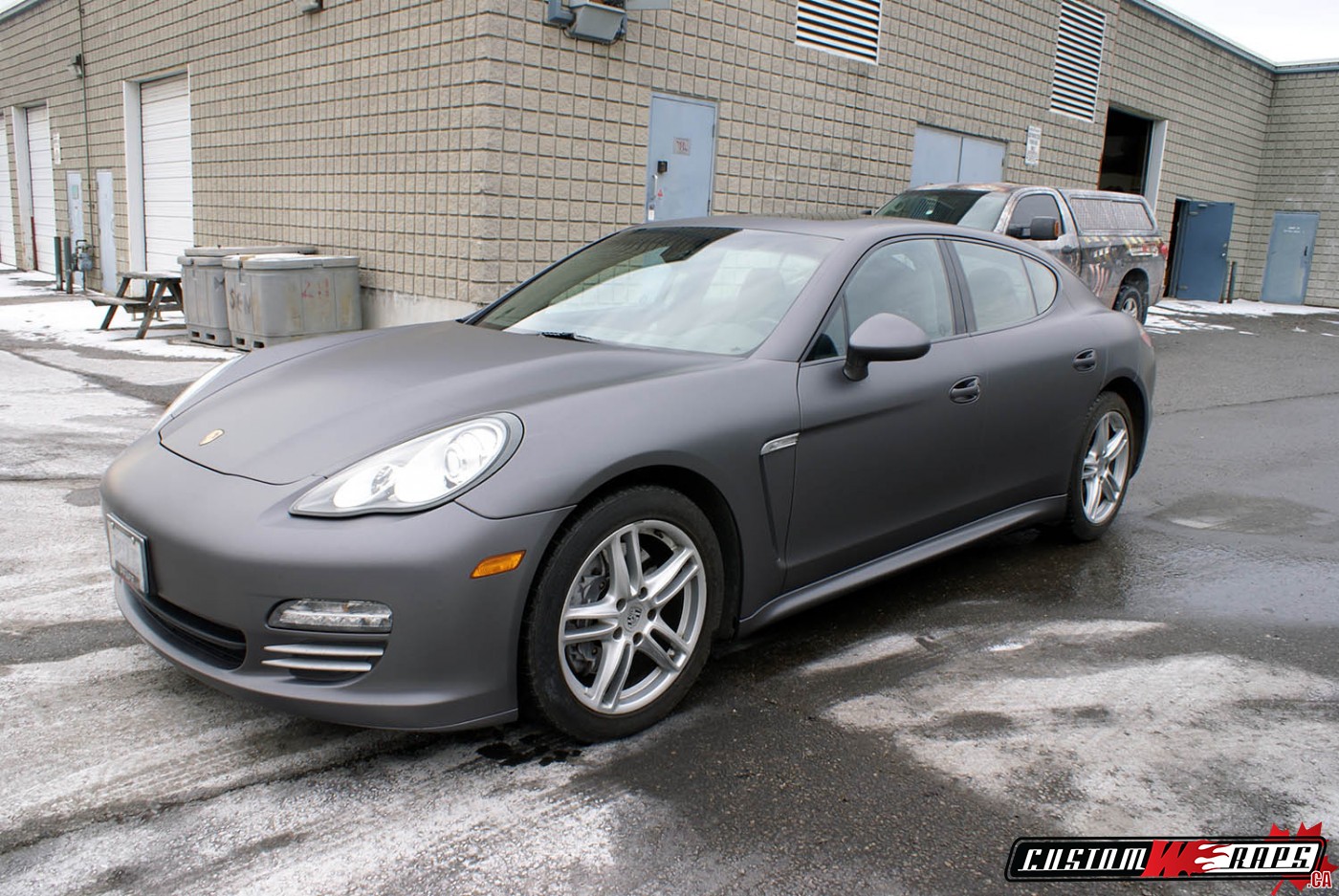 Porsche Panamera Matte Dark Grey - CUSTOMWRAPS.CA