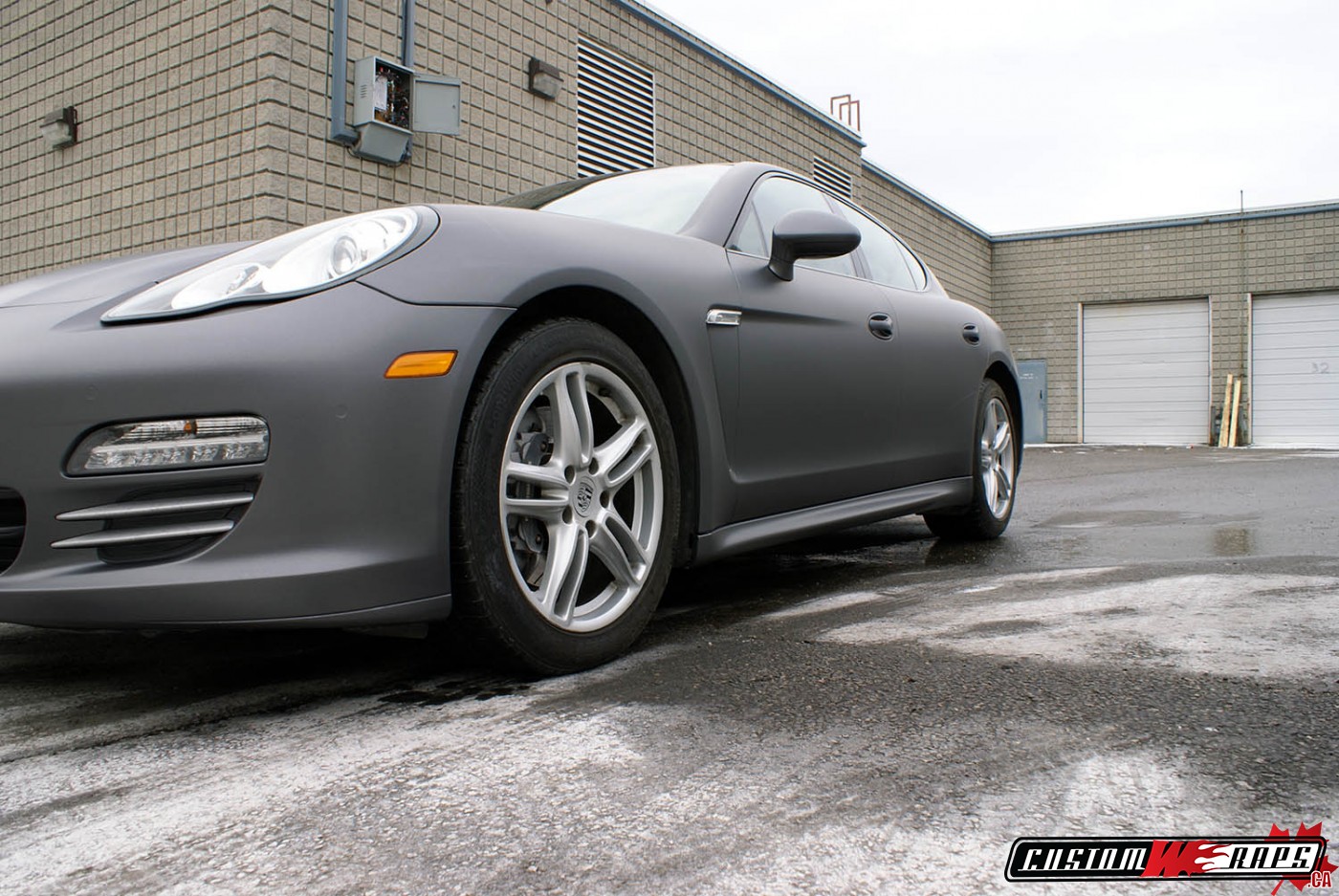 Porsche Panamera Matte Dark Grey - CUSTOMWRAPS.CA