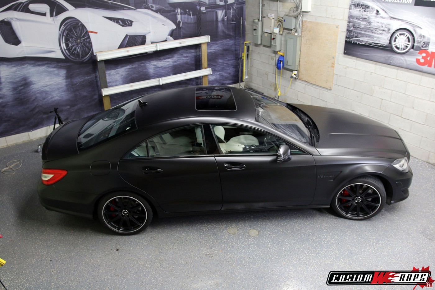 CLS 63 AMG Satin Black - CUSTOMWRAPS.CA