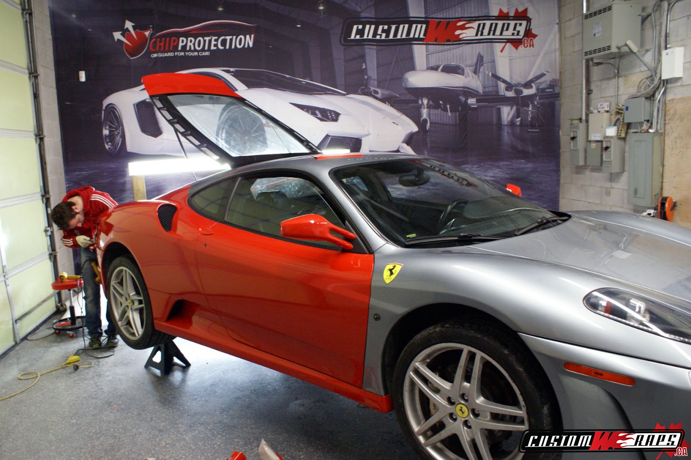Ferrari F430 F1 Gloss Dark Red - CUSTOMWRAPS.CA