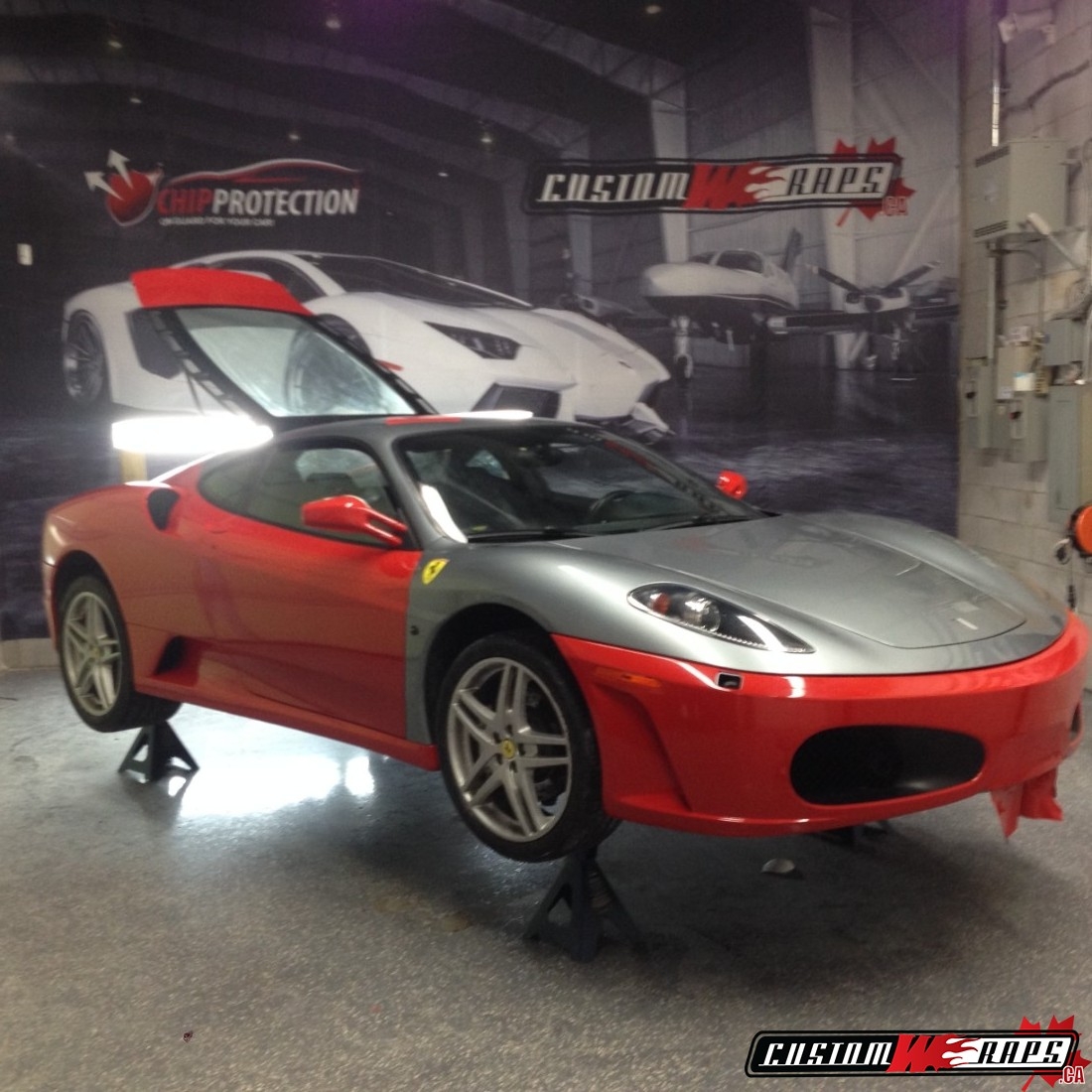 Ferrari F430 F1 Gloss Dark Red - CUSTOMWRAPS.CA